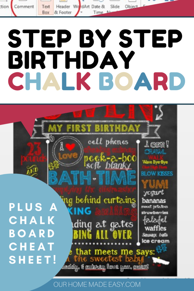 How To Make a Birthday Chalkboard without Photoshop! – Our Home Made Easy