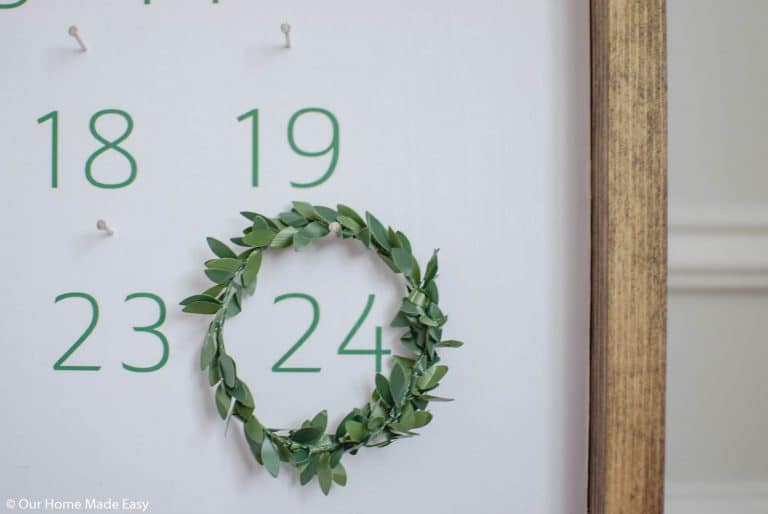 Easy DIY Farmhouse Advent Calendar Tutorial - Our Home Made Easy