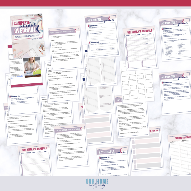 The Complete Schedule Overhaul Workbook - Our Home Made Easy