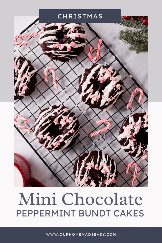 Best Mini Peppermint Christmas Bundt Cakes – Our Home Made Easy