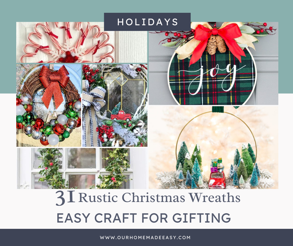 31 Rustic Christmas Wreath Ideas – Our Home Made Easy