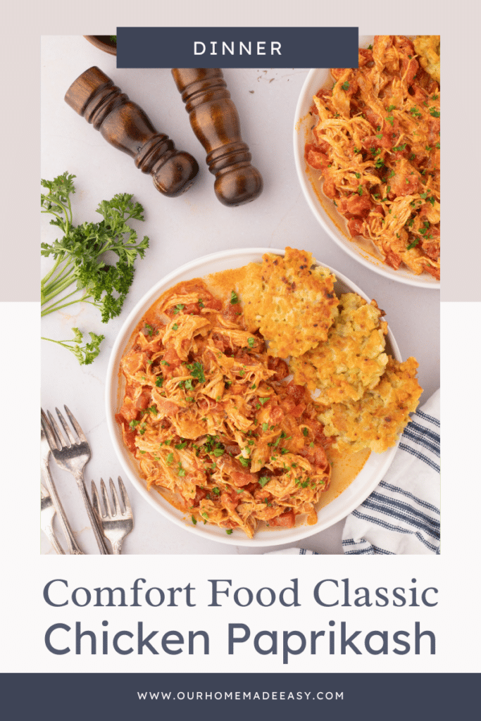 Easy Hungarian Chicken Paprikash Dinner Recipe – Our Home Made Easy