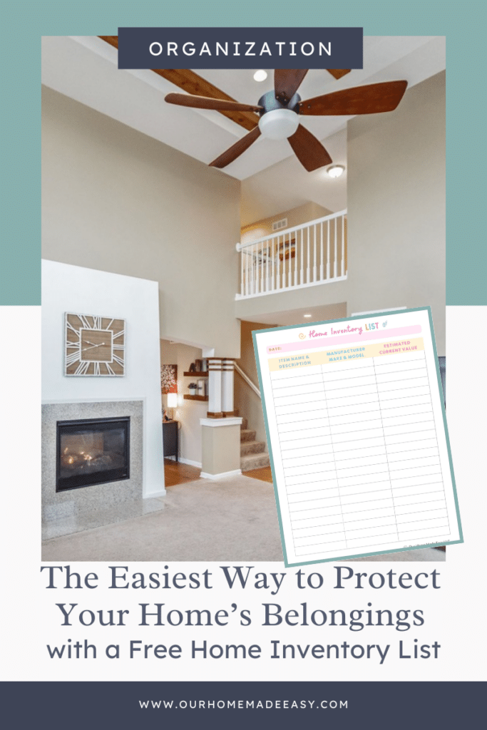 Create Your Home Inventory List (2+ Free Printables) – Our Home Made Easy