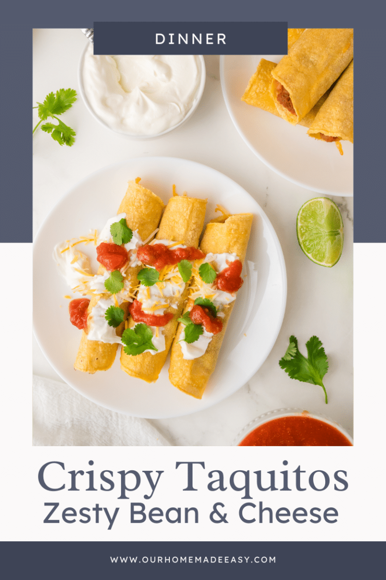 Crispy 30 Minute Bean and Cheese Taquitos (Oven Baked) – Our Home Made Easy