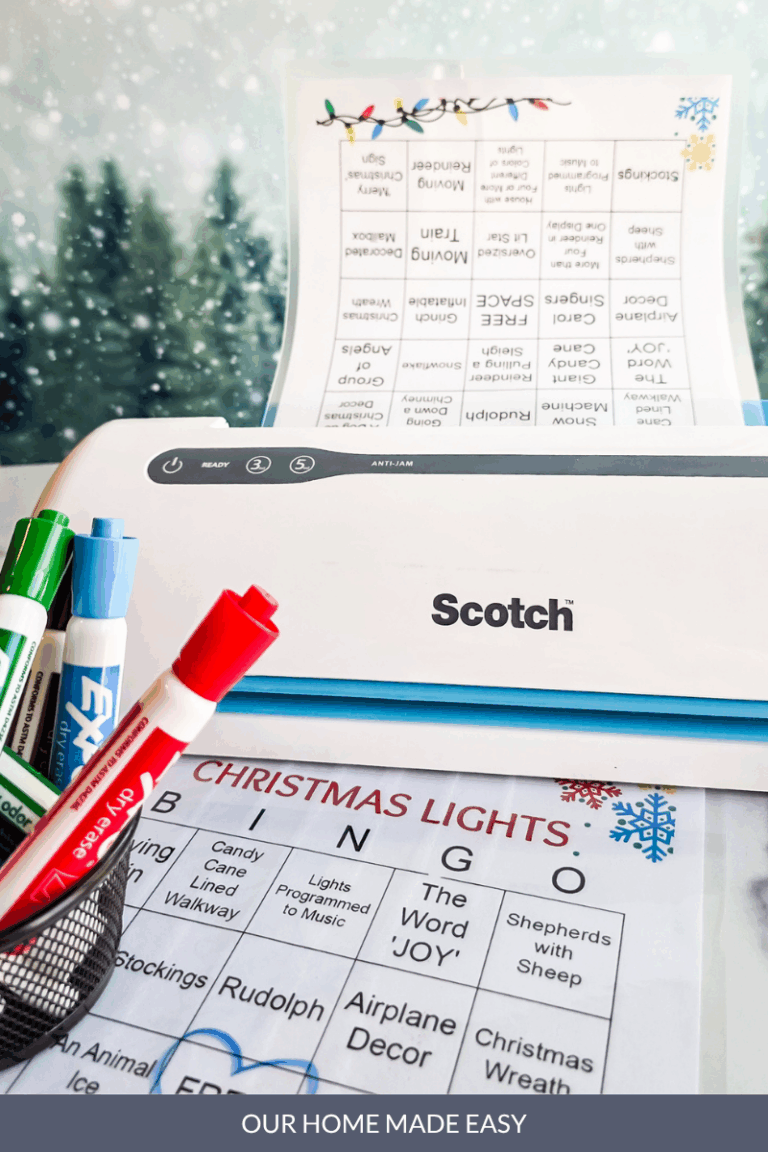 Free Printable Christmas Lights Bingo Card Game – Our Home Made Easy