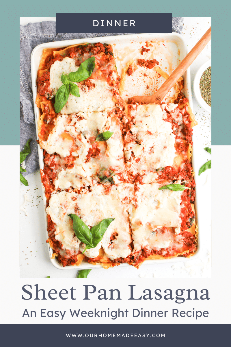 How To Make Sheet Pan Lasagna (One Pan Comfort Food) – Our Home Made Easy